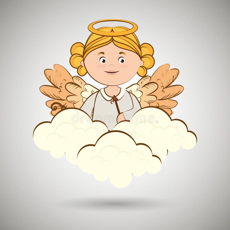 Beautiful angel design stock illustration. Illustration of decorative ...