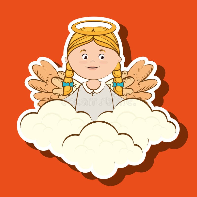 Beautiful angel design stock illustration. Illustration of religion ...