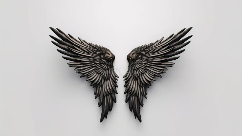 Beautiful Angel Wing Pattern Design.AI Generated Stock Illustration ...