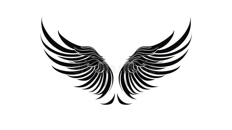 Beautiful Angel Wing Pattern Design.AI Generated Stock Illustration ...