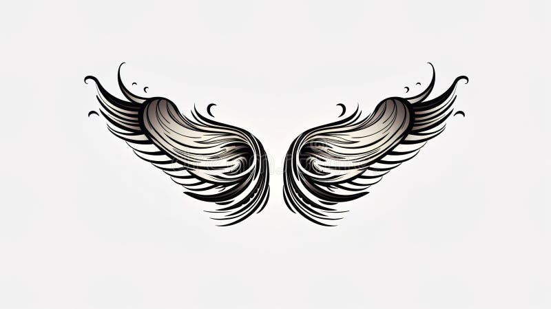 Beautiful Angel Wing Pattern Design.AI Generated Stock Illustration ...