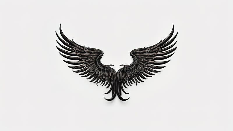 Beautiful Angel Wing Pattern Design.AI Generated Stock Illustration ...