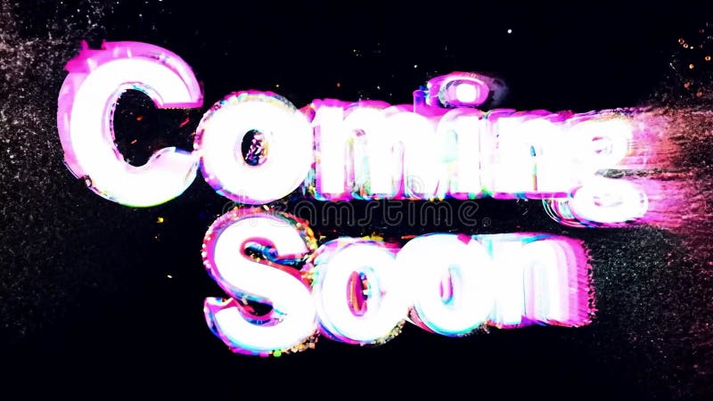A Beautiful Animated Lettering of the Words Coming Soon in Bright ...