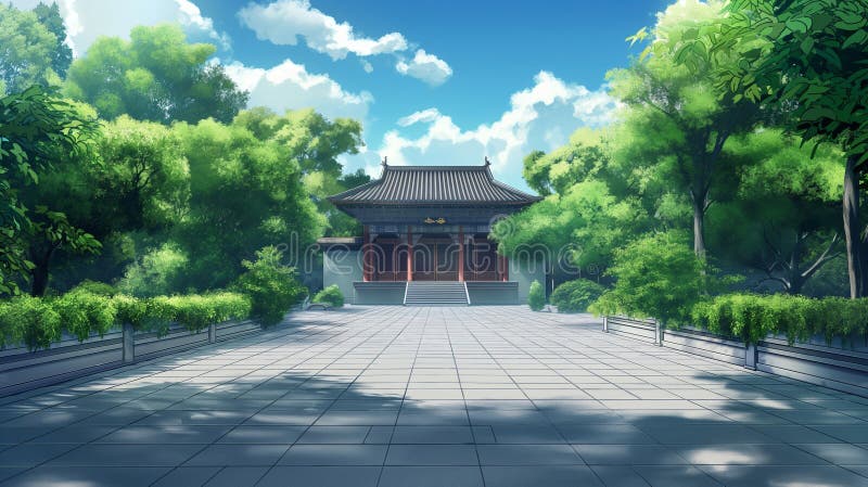Beautiful anime background stock photo. Image of destination - 338492142