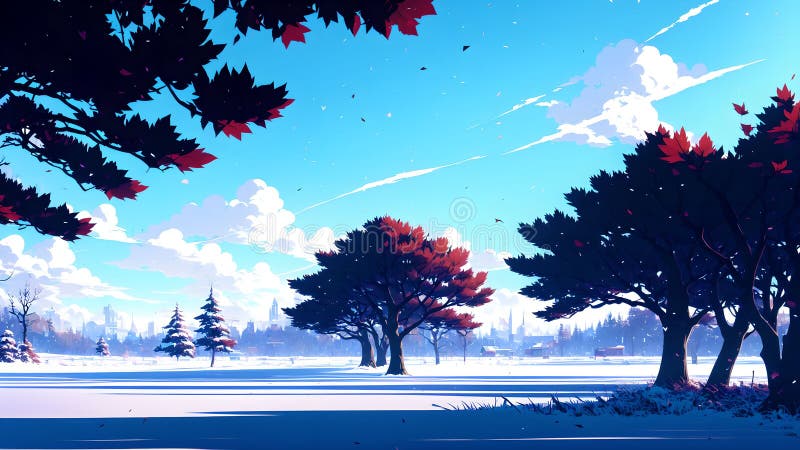 Beautiful Anime Style Wallpaper. Generated with Ai Stock Illustration ...