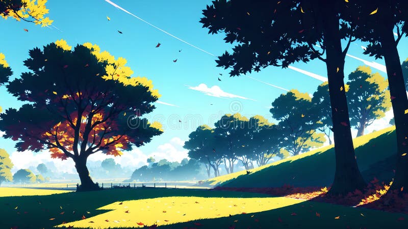 Beautiful Anime Style Wallpaper. Generated with Ai Stock Image - Image ...