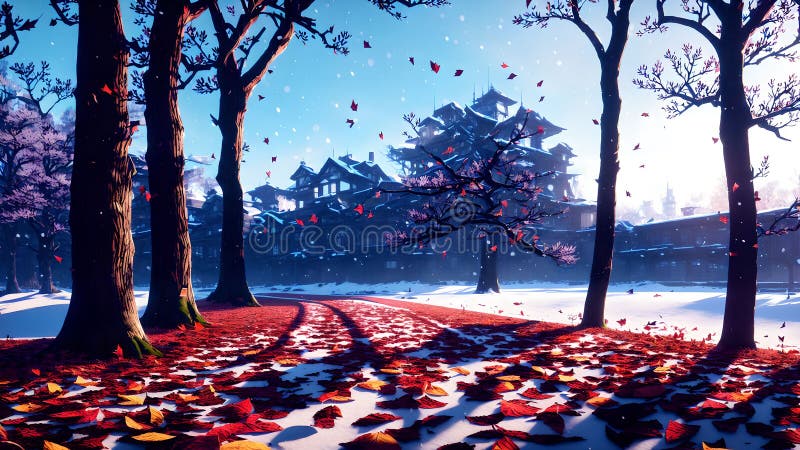 Beautiful Anime Style Wallpaper. Generated with Ai Stock Photo - Image ...