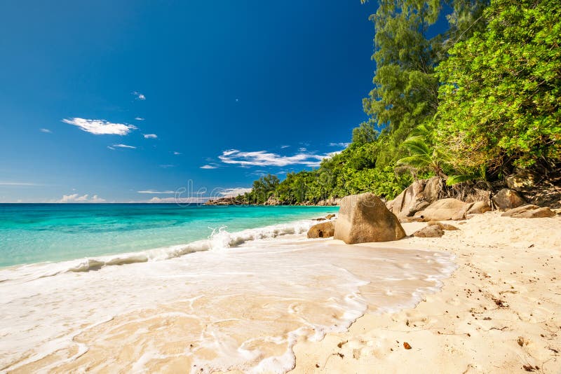 Beautiful Anse Intendance Beach at Seychelles Stock Image - Image of ...