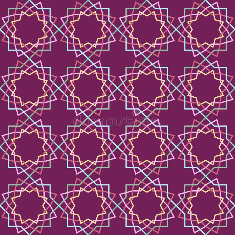 Beautiful Arabic Design Template with Seamless Arabic Pattern. Abstract ...