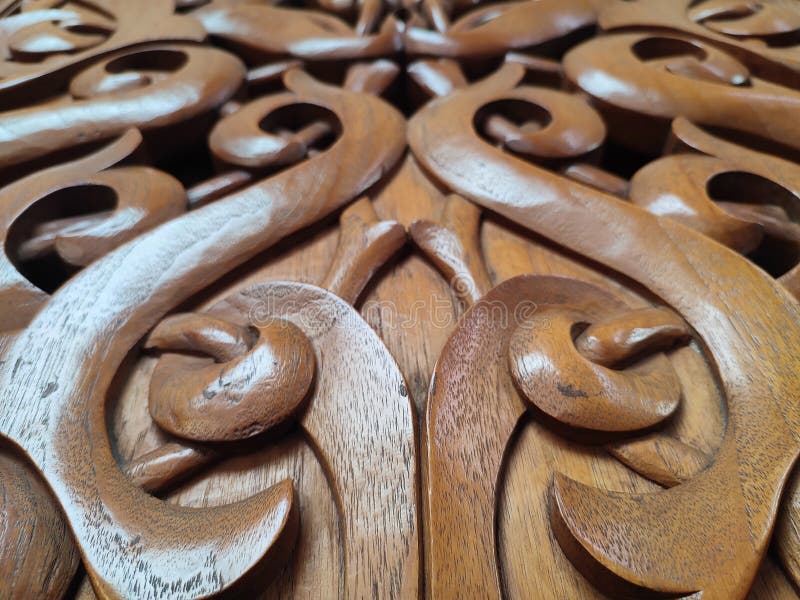 Beautiful Arabic Pattern Carved from the Wood on the Door of the Mosque ...