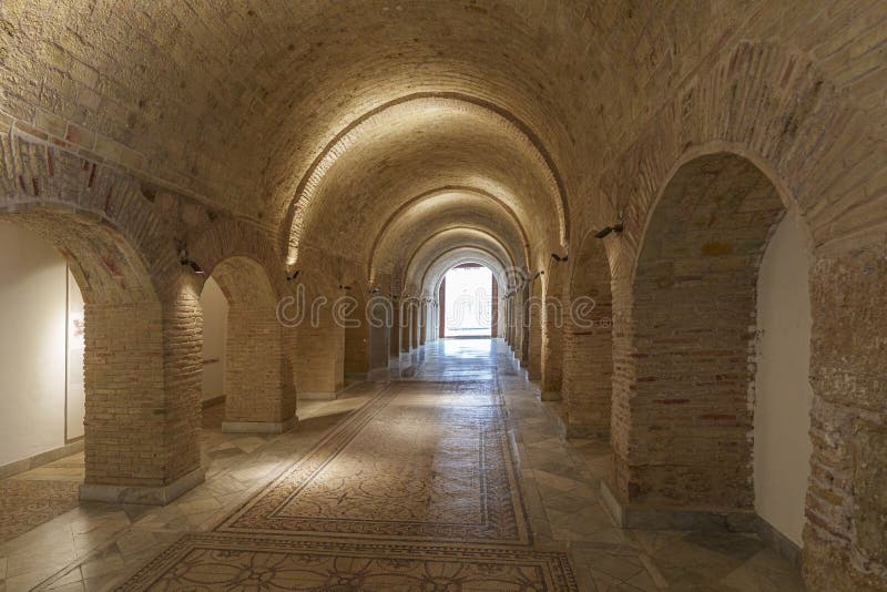 Beautiful Arched Vaults Made of Stone Masonry Create a Room Stock Photo ...