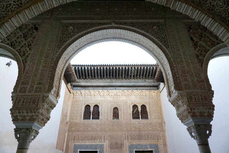 Beautiful Architecture in Alhambra, Granada, Spain Editorial ...