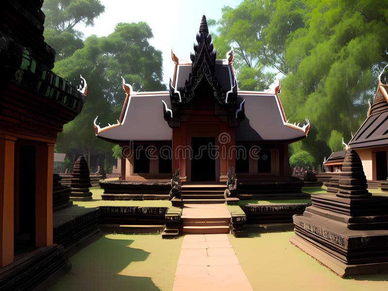 The Beautiful Architecture of the Ancient Buddhist Temple, Ai Generated ...