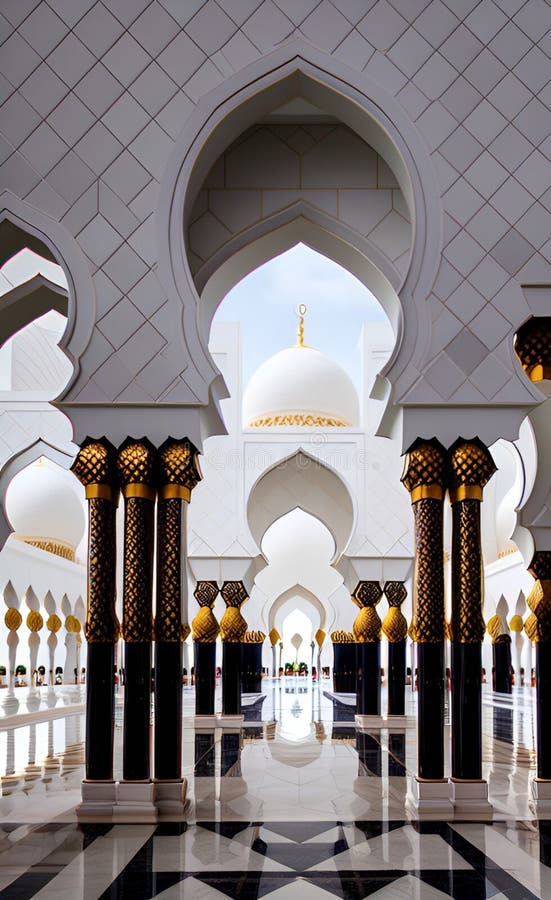 Beautiful Architecture of a Mosque Stock Image - Image of islam, floor ...
