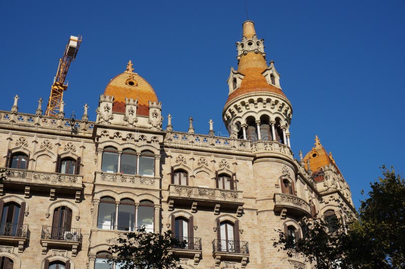 Beautiful Architecture in Downtown Barcelona Stock Photo - Image of ...