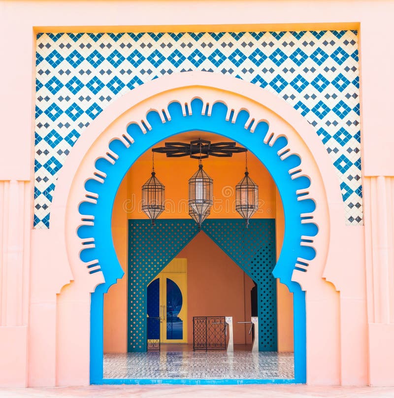 Beautiful Architecture Morocco Style Stock Image - Image of design ...