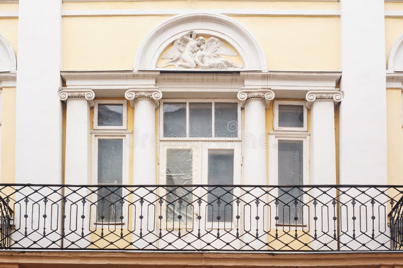 Beautiful Architecture of the Old House with Windows Stock Image ...