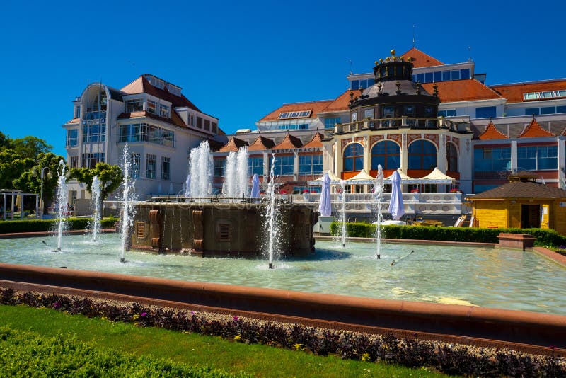 Beautiful Architecture of Sopot with Spa House. Poland Stock Photo ...