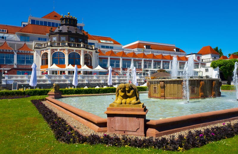 Beautiful Architecture of Sopot with Spa House. Poland Stock Photo ...