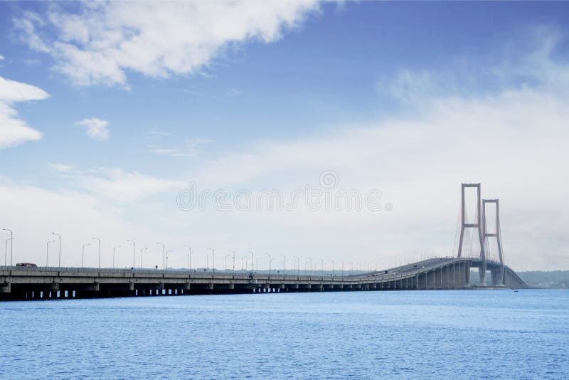 Beautiful Architecture of Suramadu Bridge Stock Photo - Image of ...