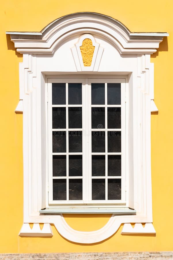 Beautiful Architecture White Windows with Decorative Frame Stock Photo ...