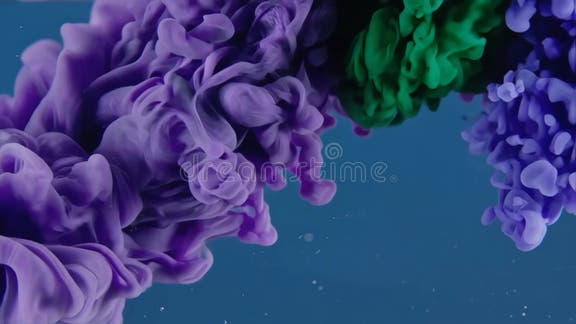 Vibrant Flowing Ink Forms a Stunning Liquid Paint Backdrop with Rich ...