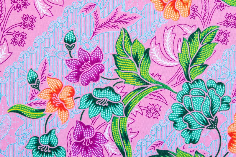 The Beautiful of Art Batik Pattern Stock Image - Image of craft ...