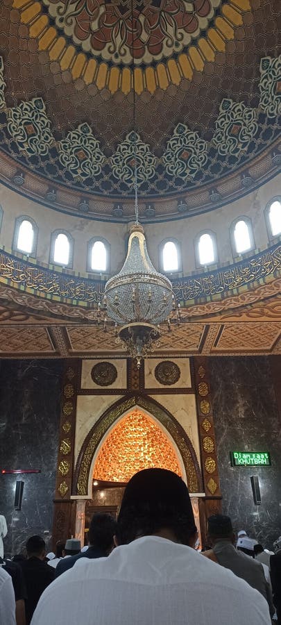Beautiful Art on the Ceiling of Kota Batu Mosque, Indonesia Editorial ...