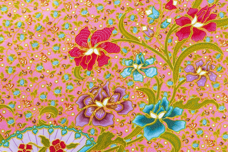 The Beautiful of Art Malaysian and Indonesian Batik Pattern Editorial ...
