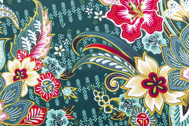 The Beautiful of Art Malaysian and Indonesian Batik Pattern Stock Photo ...
