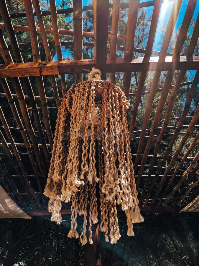 Beautiful Art from the Rope with the Light Stock Image - Image of rope ...