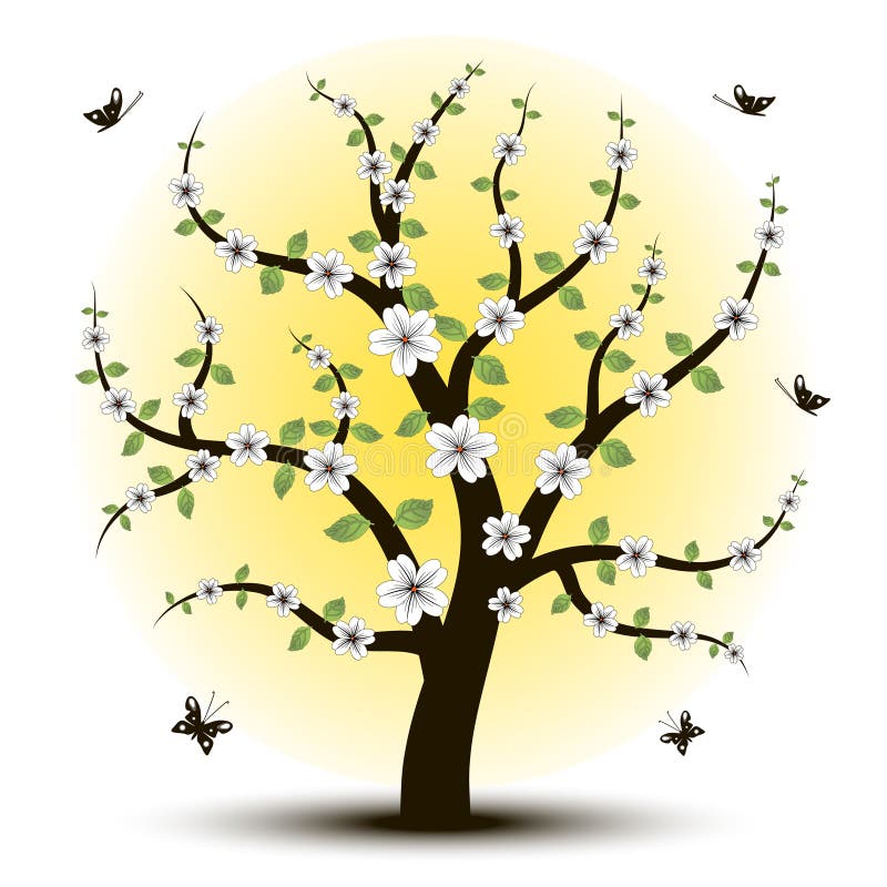 Beautiful Art Tree for Your Stock Vector - Illustration of green ...