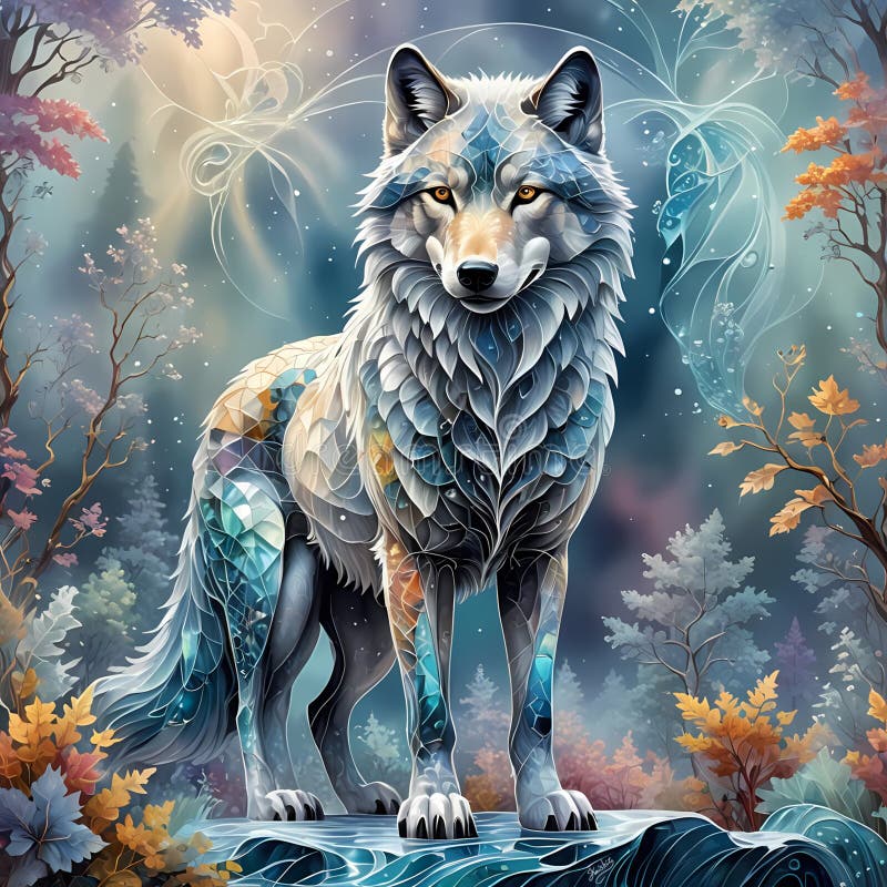 Crystal wolf stock image. Image of nature, vegetation - 325902625