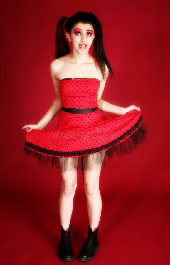 Goth Doll Costume Woman stock image. Image of dark, doll - 17184671