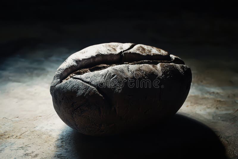 A Beautiful Artistic Representation of Dark Bread Resting on a Surface ...