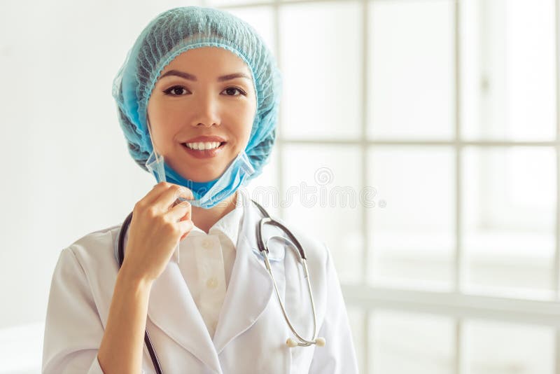 Beautiful Asian Female Doctor Stock Image - Image of beautiful, happy ...