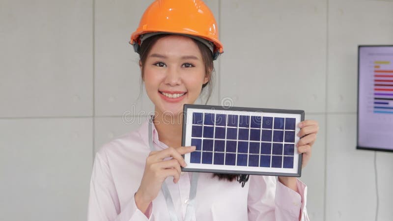 Beautiful Asian Female Electrical Engineer in the Office Stock Footage ...