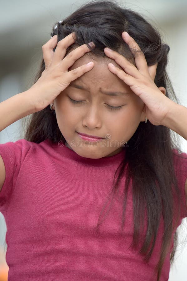 Beautiful Asian Female Under Stress Stock Photo - Image of emotion ...