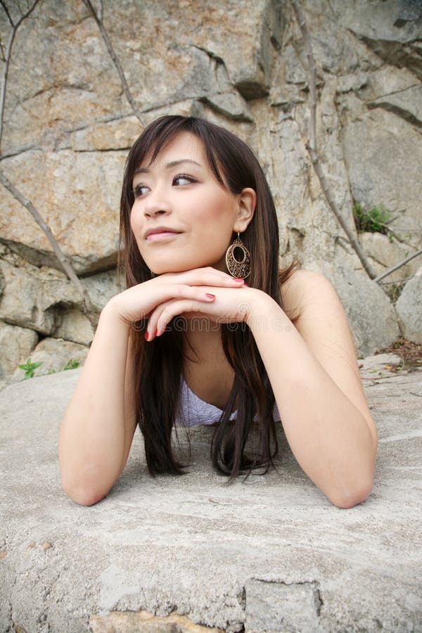 Beautiful Asian Girl in a Bikini Stock Photo - Image of appealing ...