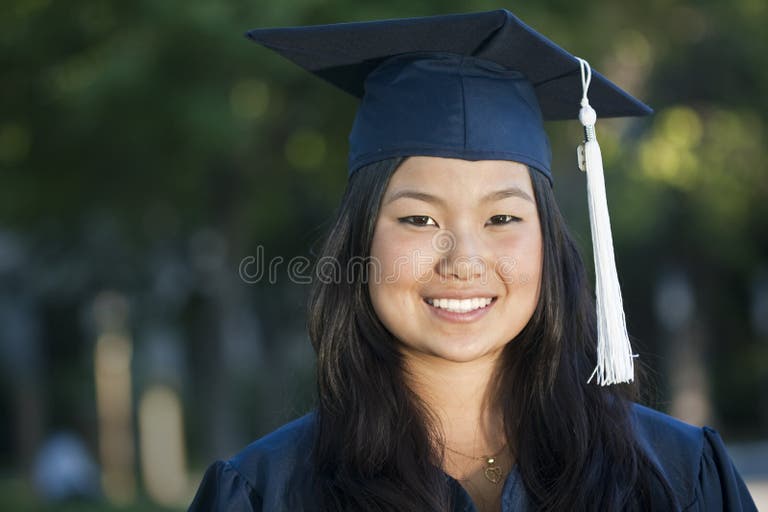 Beautiful Asian Graduate stock image. Image of educated - 16200687