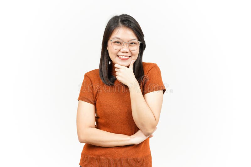 Beautiful Asian Woman Isolated on White Background Stock Photo - Image ...