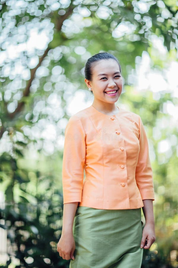 Beautiful Asian Woman with Welcome Expression. Stock Photo - Image of ...