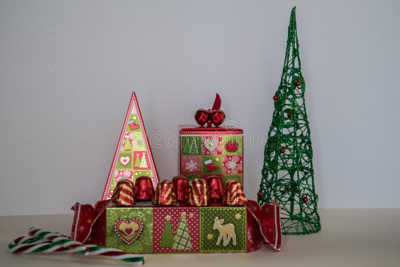 Beautiful Assorted Christmas Candies and Chocolates Stock Photo - Image ...