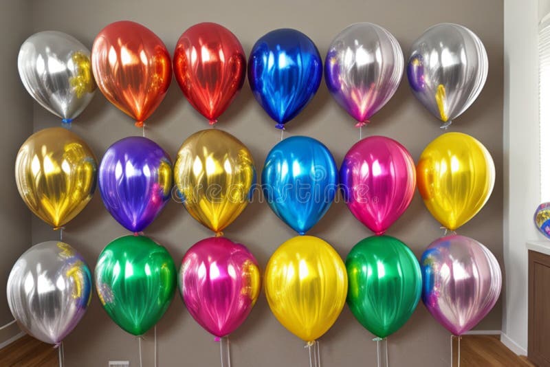 Assorted Color Metallic Latex Party Balloons AI Generated Stock ...