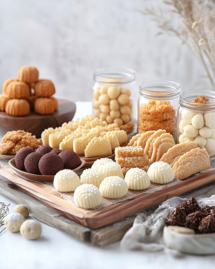 A Beautiful Assortment of Various Cookies and Sweets Displayed on a ...