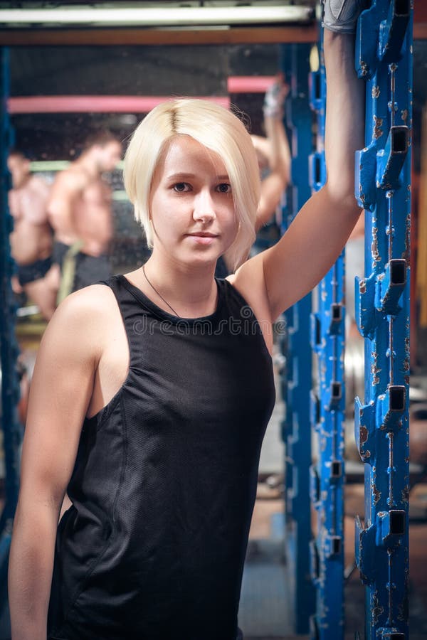 Beautiful Athlete Woman after Training Stock Photo - Image of female ...