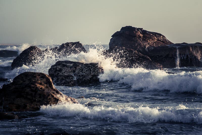 Beautiful Atlantic Beach in Sunset Stock Photo - Image of close ...