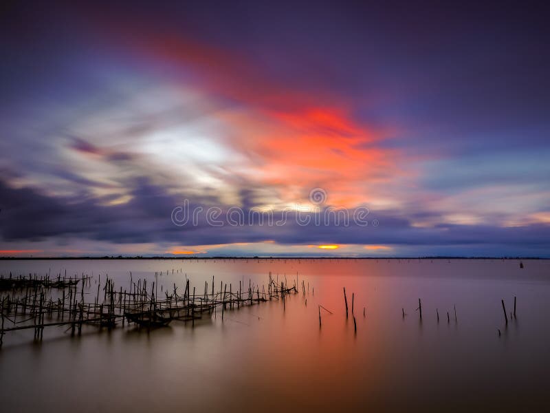 Beautiful Atmosphere Around the Lake after Sunset Stock Photo - Image ...