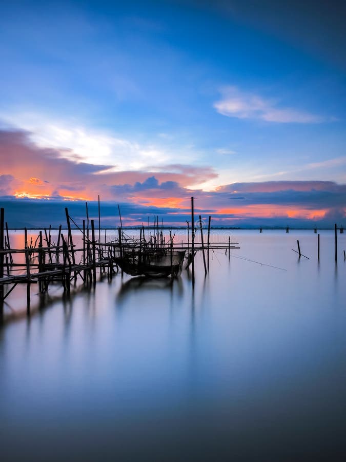 Beautiful Atmosphere Around the Lake after Sunset Stock Photo - Image ...