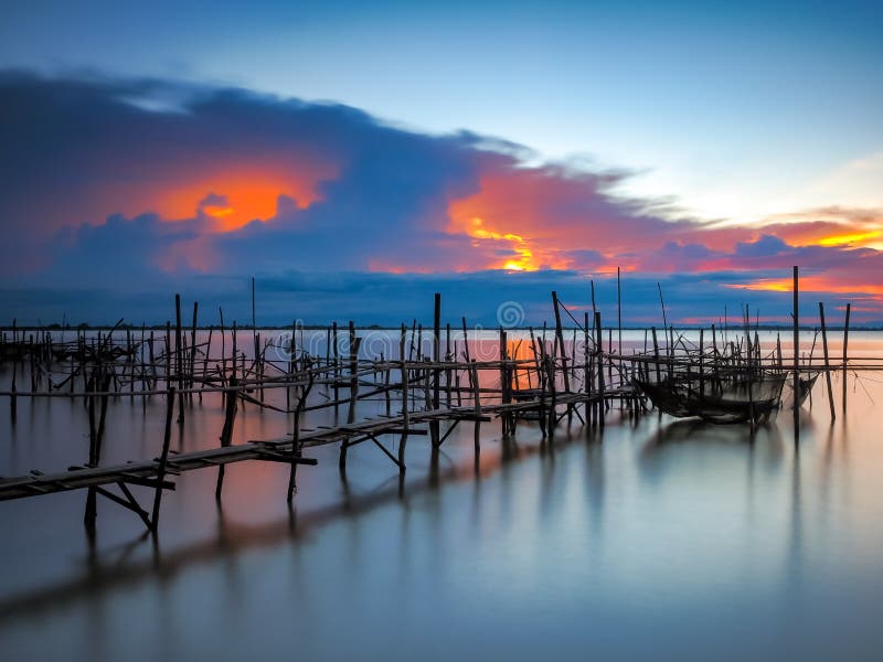 Beautiful Atmosphere Around the Lake after Sunset Stock Photo - Image ...